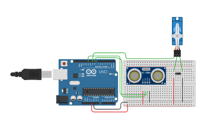Circuit design Mechatronics Project | Tinkercad