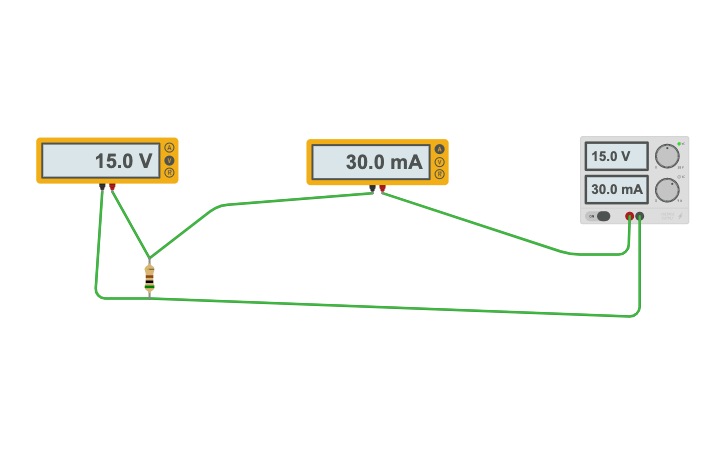 Circuit Design Measuring Current And Voltage Tinkercad