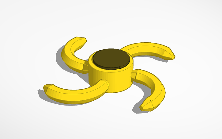 3D design banana fidget spinner - Tinkercad