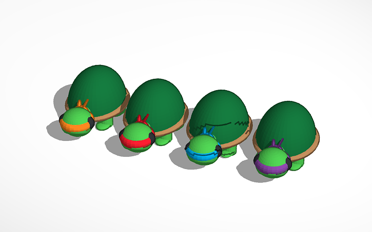 3D design turtles - Tinkercad