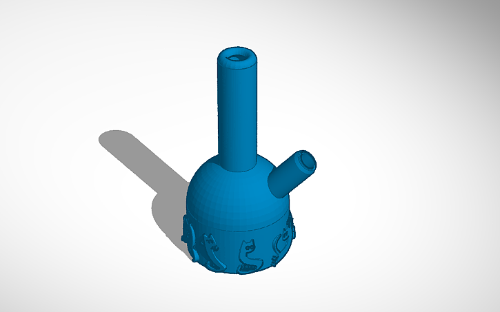3D design Cat Bong (10mm) - Tinkercad
