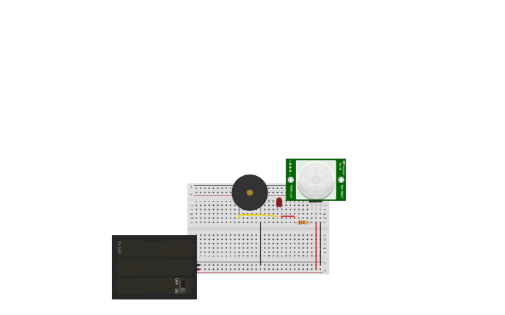 Circuit design pir sensor | Tinkercad