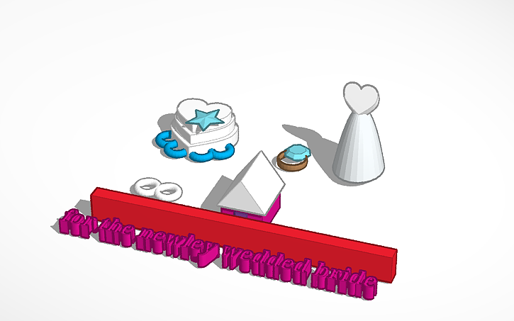 3D design to the Newley wedded bride - Tinkercad