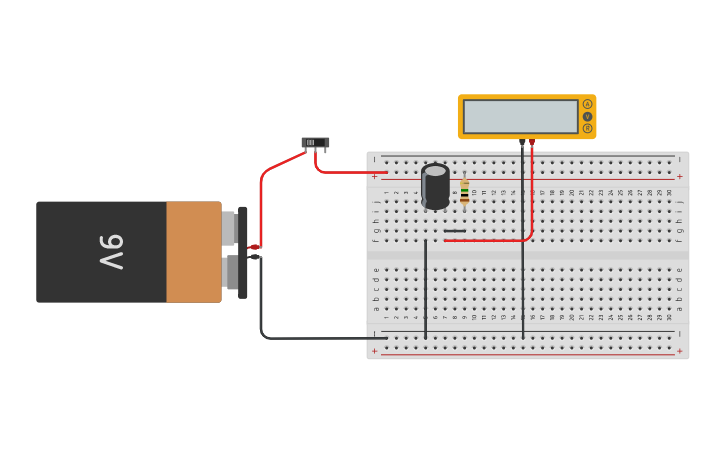 Circuit design RC Time Constant - Tinkercad