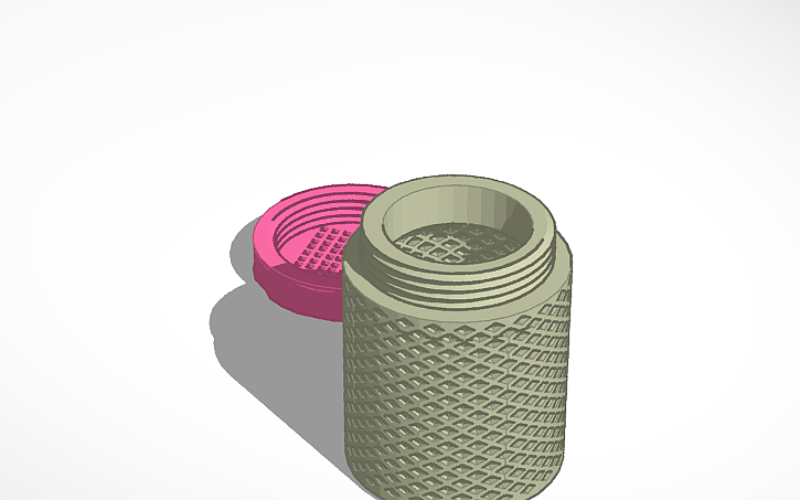 3D design Silica Containers Smaller Holes - Tinkercad