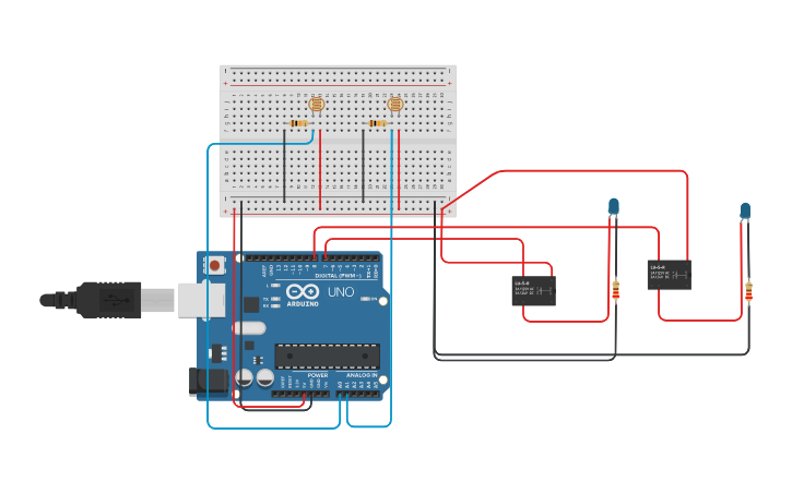 Circuit design Tugas relay kelompok 2 - Tinkercad
