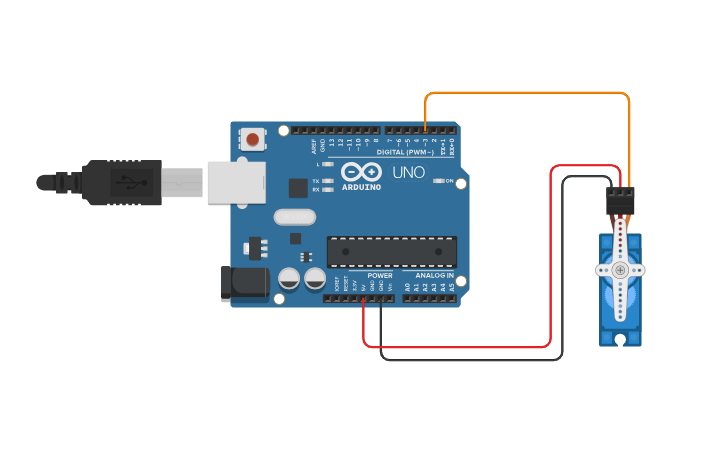 Circuit design Copy of Arduino with Servo motor - Tinkercad