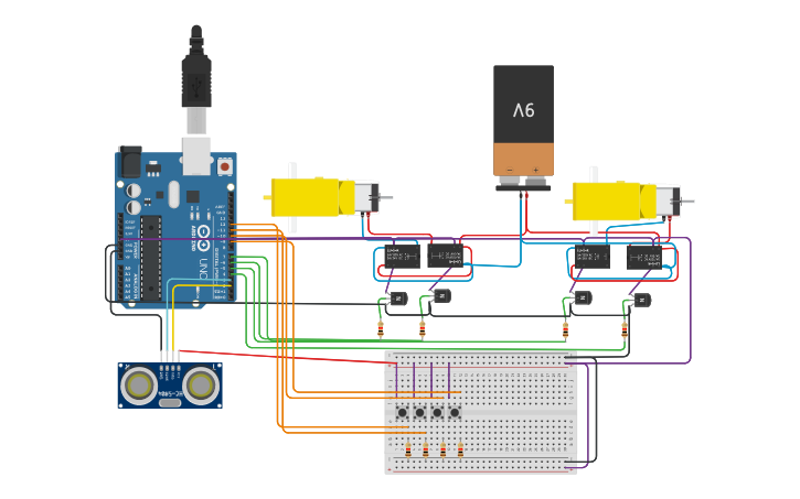 Circuit design pulsadores con funciones | Tinkercad