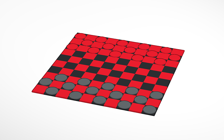 3D design Checkers - Tinkercad