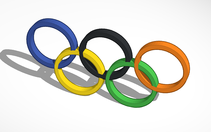 3D design Olympics Logo - Tinkercad