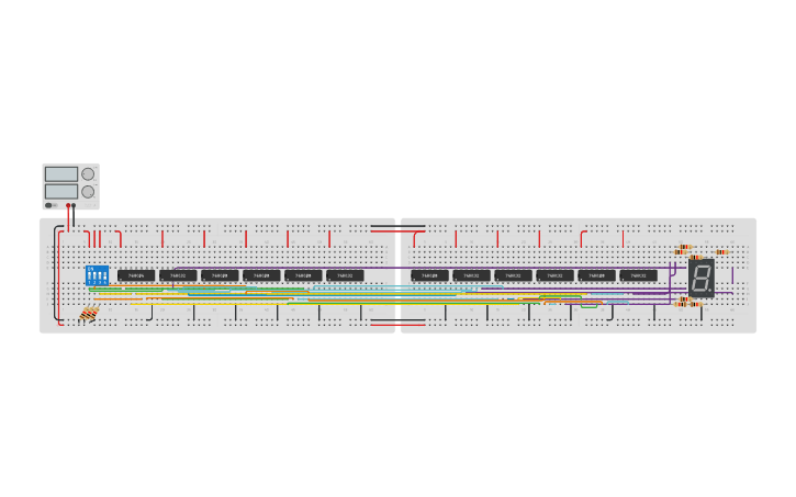 Circuit Design 7 Segment Display Tinkercad