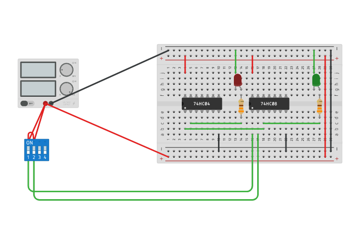 Circuit design Voting System - Tinkercad