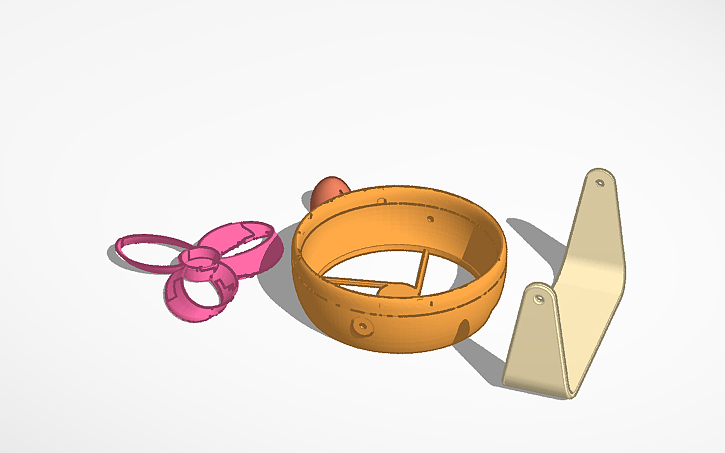 3D design Toroidal USB PC Fan Adaptation - Tinkercad