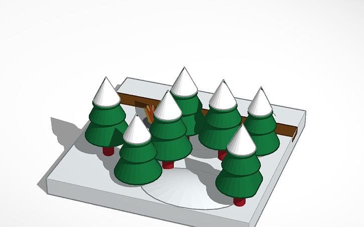 3D design Winter Landscape - Tinkercad