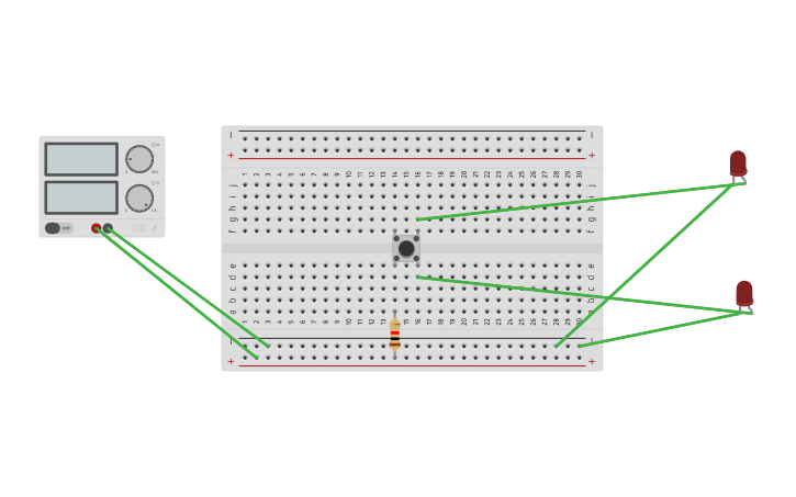 Circuit design PULL UP - Tinkercad