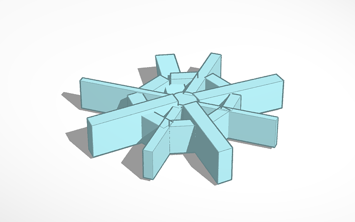 3D design snowflake - Tinkercad