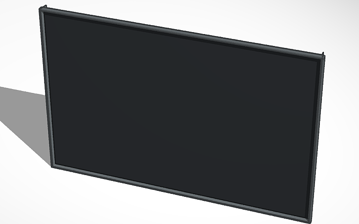 3D design Flat screen TV (Wall mounted) - Tinkercad