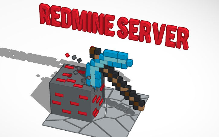 3D design RedMine Server Logo | Tinkercad