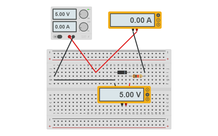 Circuit design zener diode - Tinkercad