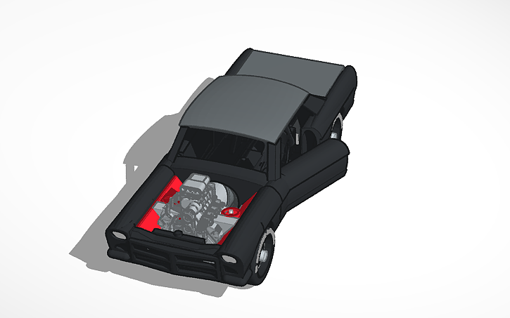 3D design Custom Classic muscle car - Tinkercad