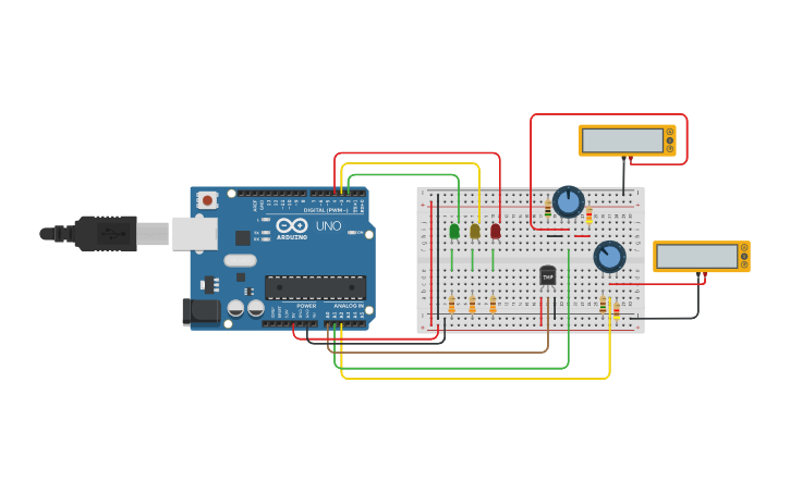 Circuit design MATARESE - TMP36 con Arduino | Tinkercad