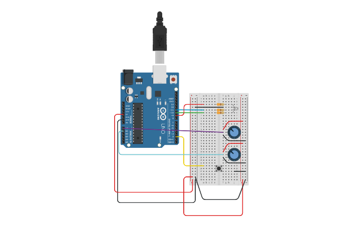 Circuit design RGB Joystick Project | Tinkercad