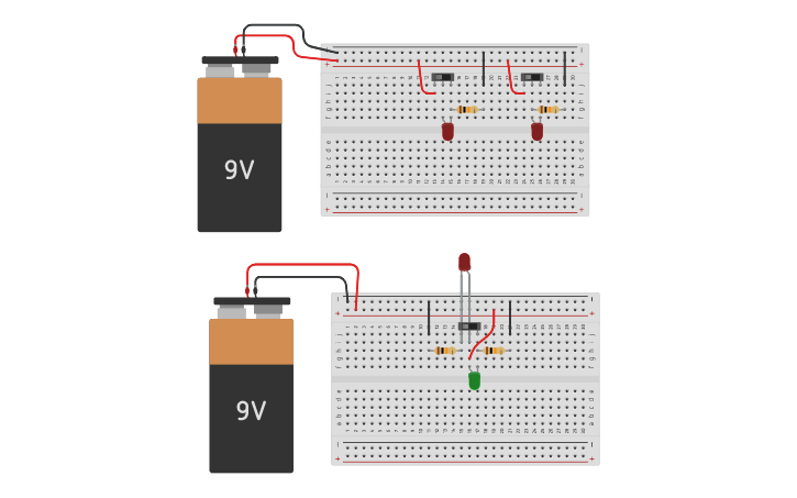 Circuit design LED Blinkers | Tinkercad