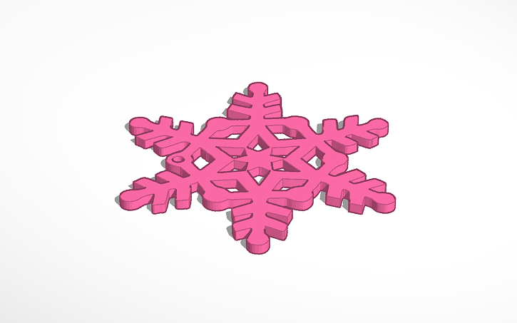 3D design snowflake - Tinkercad