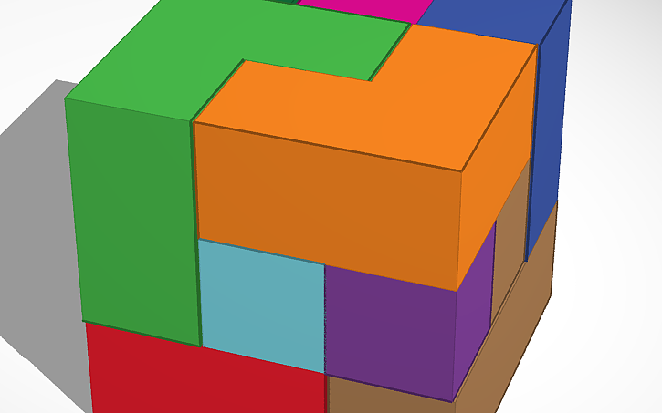 3D design wooden puzzle - Tinkercad