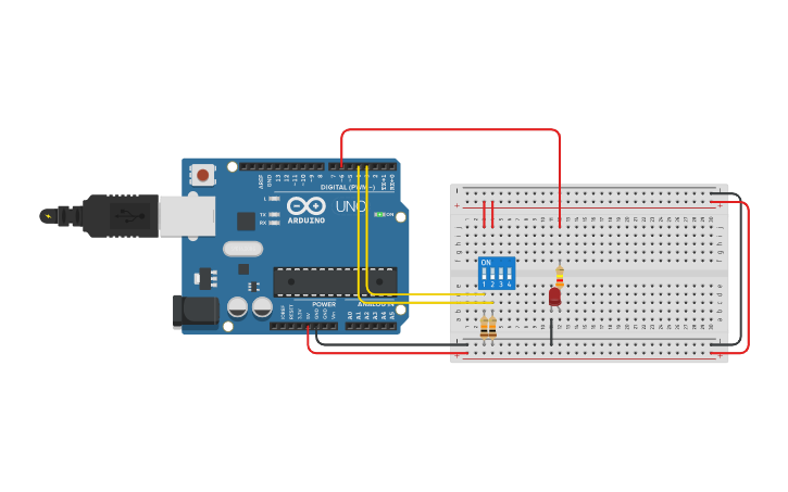 Circuit design COMPUERTA NAND - Tinkercad