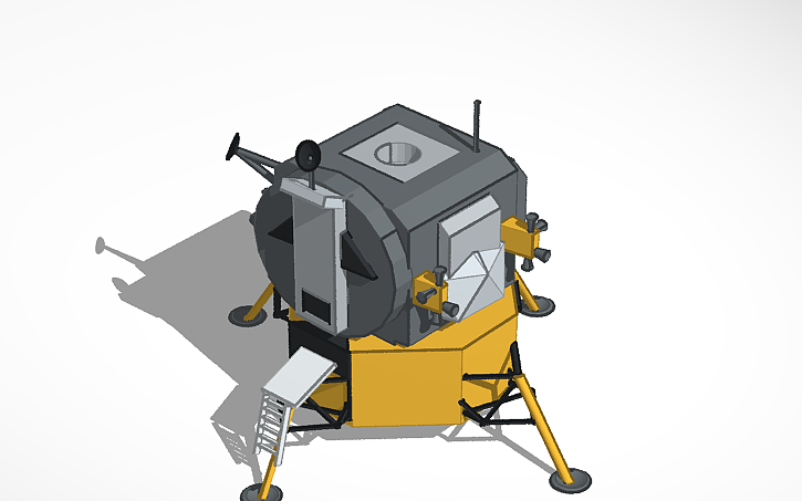 3D design Apollo 11 lunar lander - Tinkercad