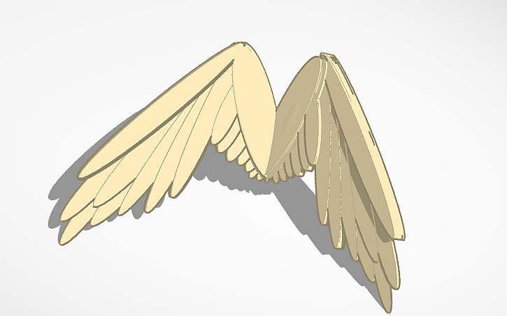 3D design wings - Tinkercad