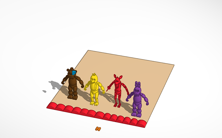 3D design five nights at freddy's all animatronics - Tinkercad