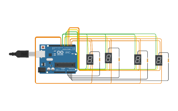 Circuit Design Scaramuzza Contatore Con Arduino E Display A Sette Segmenti Tinkercad