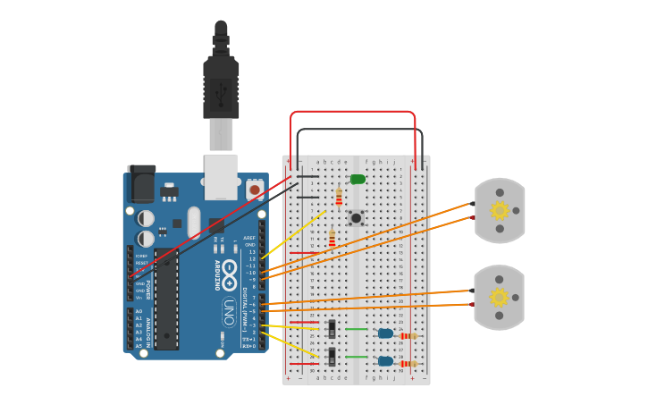 Circuit design ROBOT - Tinkercad