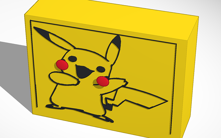 3D design Pikachu - Tinkercad