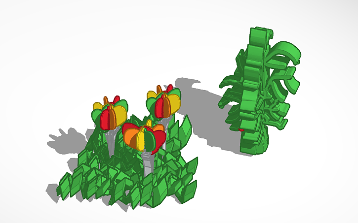 3D design grass - Tinkercad