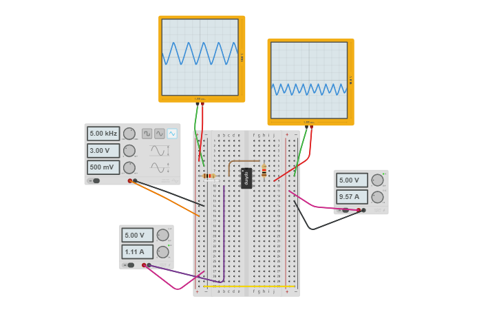 Circuit design Inverting Amplifier - Tinkercad Circuit design Inverting Amplifier - Tinkercad