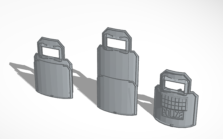 3D design Rainbow six Siege shields - Tinkercad