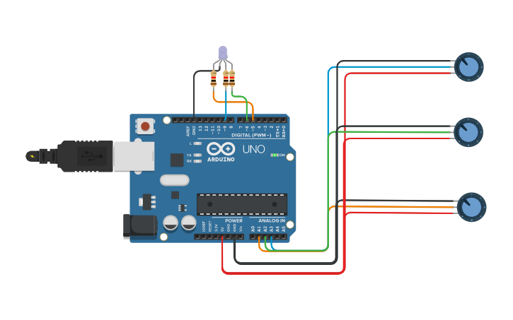 Circuit design Ejercicio 3 - Tinkercad