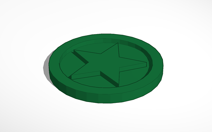 3D design D&D Token Star - Tinkercad