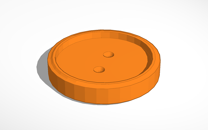3D design Button for coat - Tinkercad
