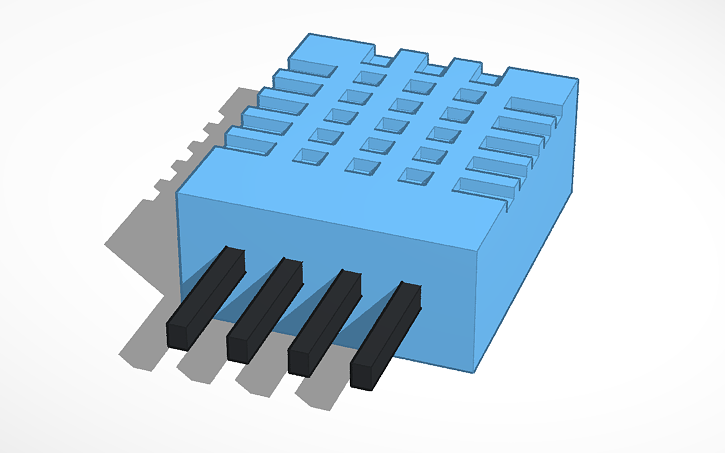 3D design DHT11 - Tinkercad