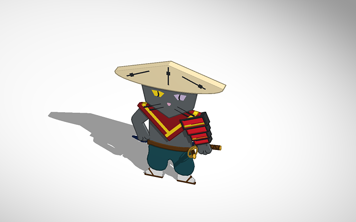 3D design Samurai cat | Tinkercad