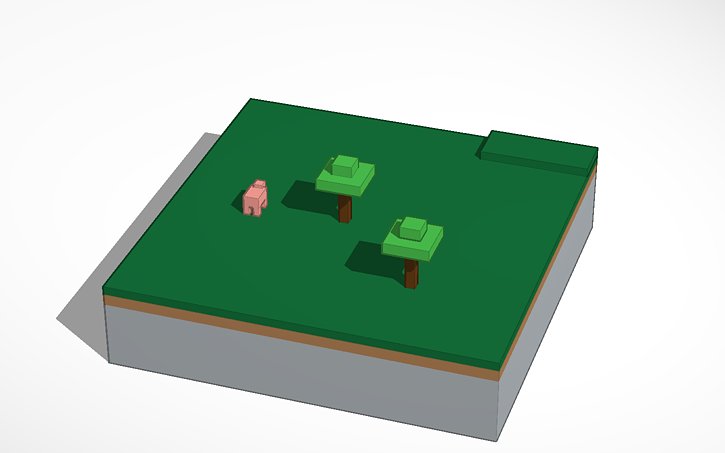 3D design Minecraft Mini World | Tinkercad