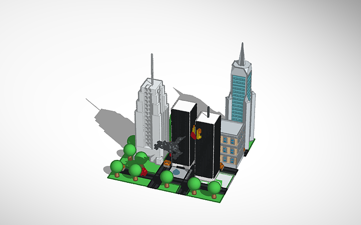 3D design Twin Towers - Tinkercad