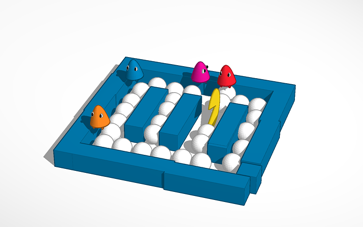 3D design PACMAN - Tinkercad