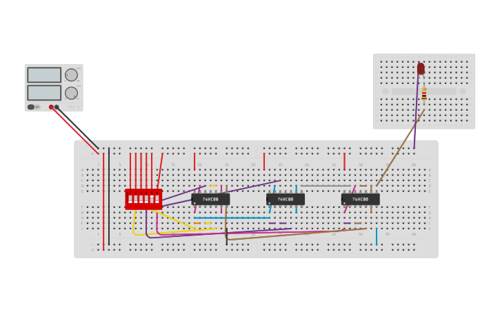 Circuit design 4:1 MUX using 2X1 mux | Tinkercad