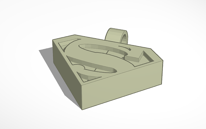 3D design Superman logo | Tinkercad