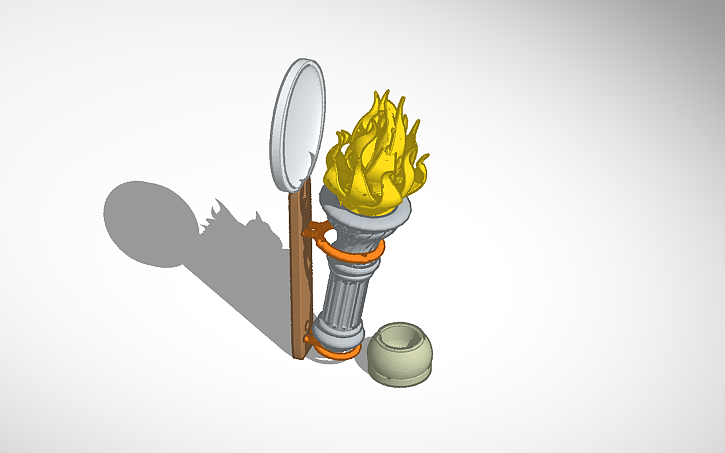 3D design Torch lamp - Tinkercad